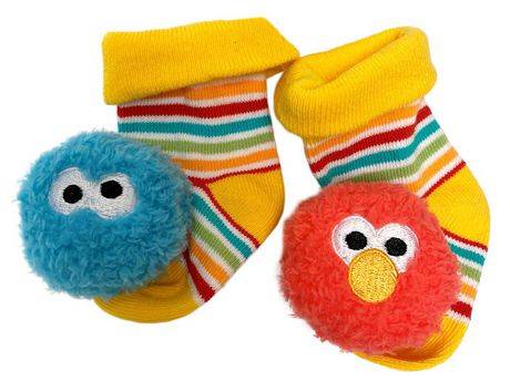 Sesame Street Kids Elmo and Cookie Monster Foot Rattle Set Delivery ...