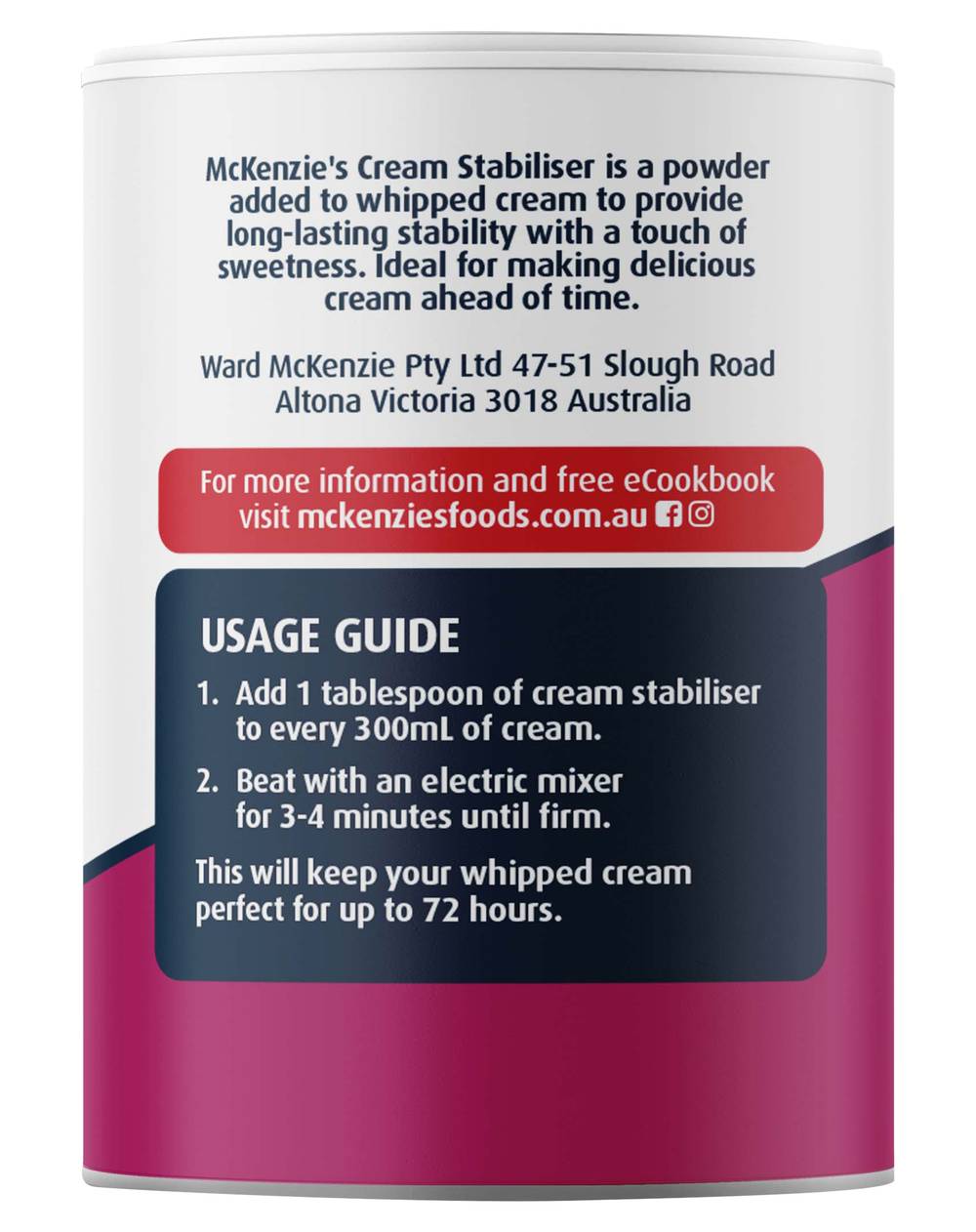 McKenzie's Cream Stabiliser Delivery Near Me | Order Online | Uber Eats