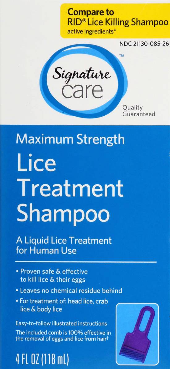 Signature Care Maximum Strength Lice Treatment Shampoo | Delivery Near ...