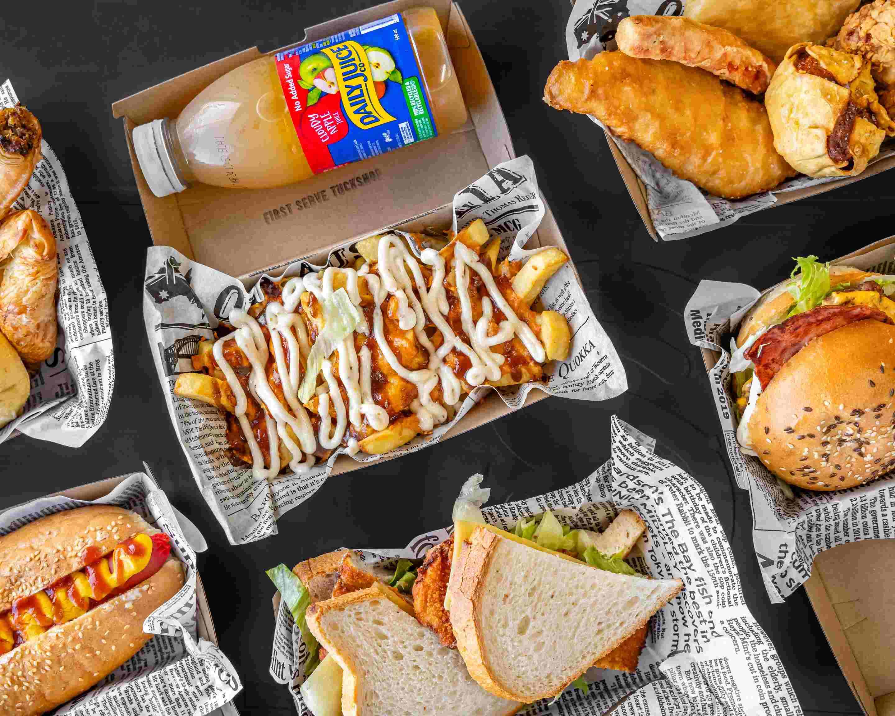 Order First Serve Tuckshop | Menu & Prices | Melbourne Delivery | Uber Eats