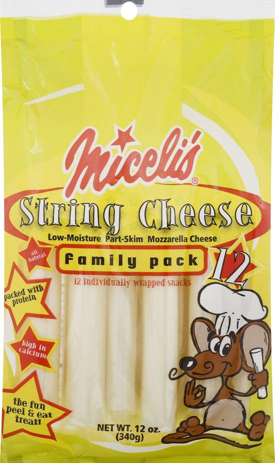 Miceli's Mozzarella String Cheese Family pack (12 oz) | Delivery Near ...