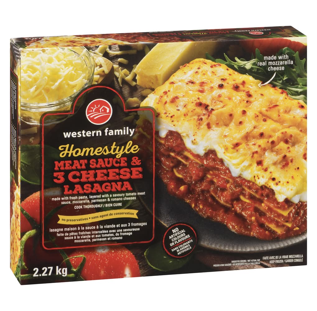 Western Family Homestyle Meat & 3 Cheese Lasagna Delivery Near Me ...