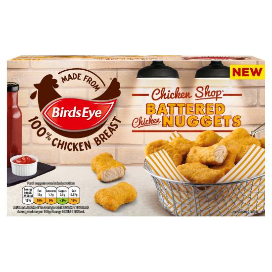 Birds Eye Chicken Shop Battered Chicken Nuggets - Delivery in Under an ...