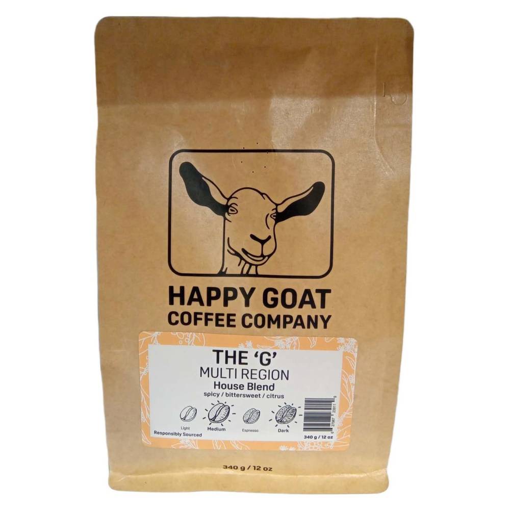 Happy Goat Coffee Company The 'G' Medium Roast Whole Bean Coffee ...