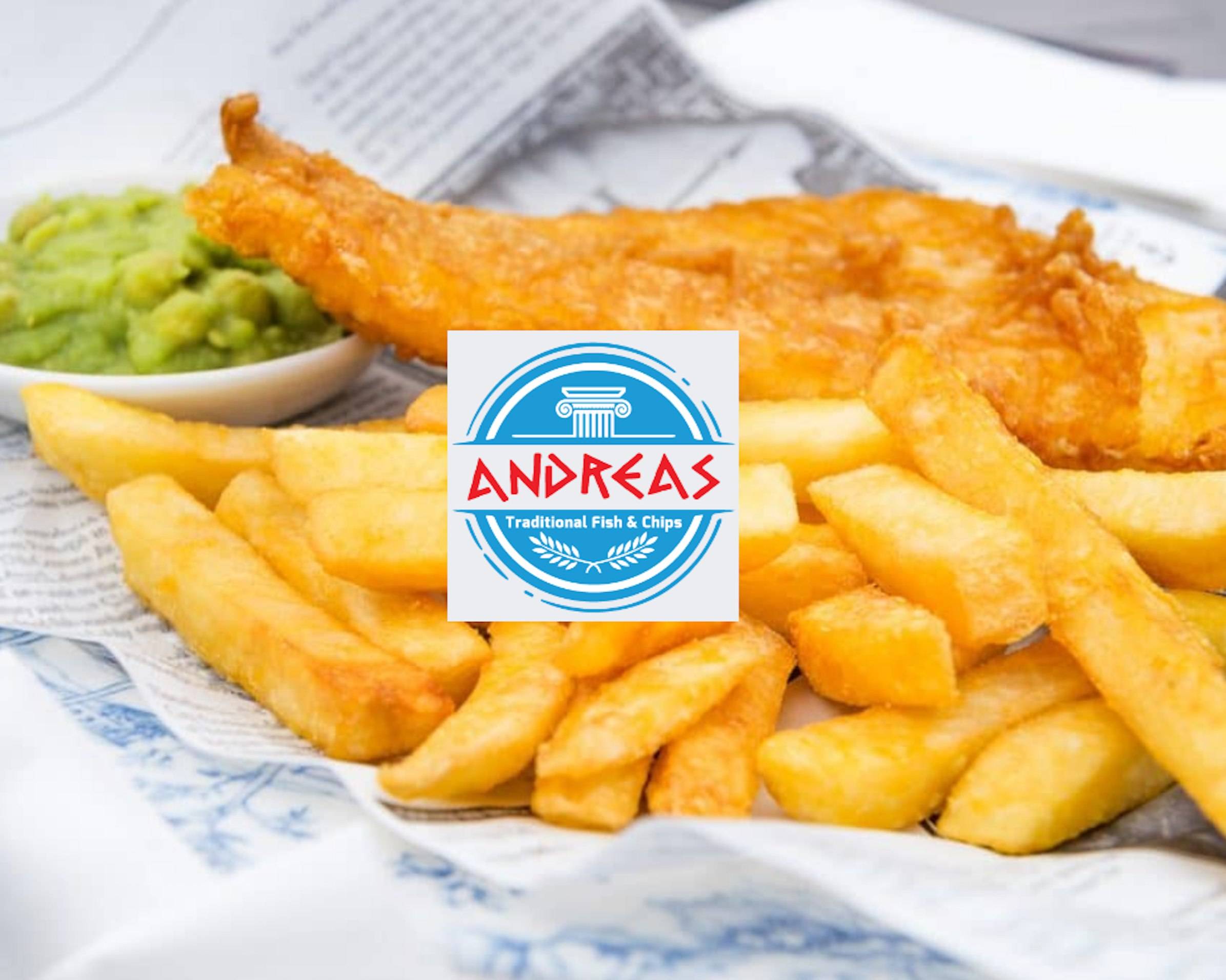 Andreas Fish and Chips Menu - Takeaway in Manchester | Delivery menu ...