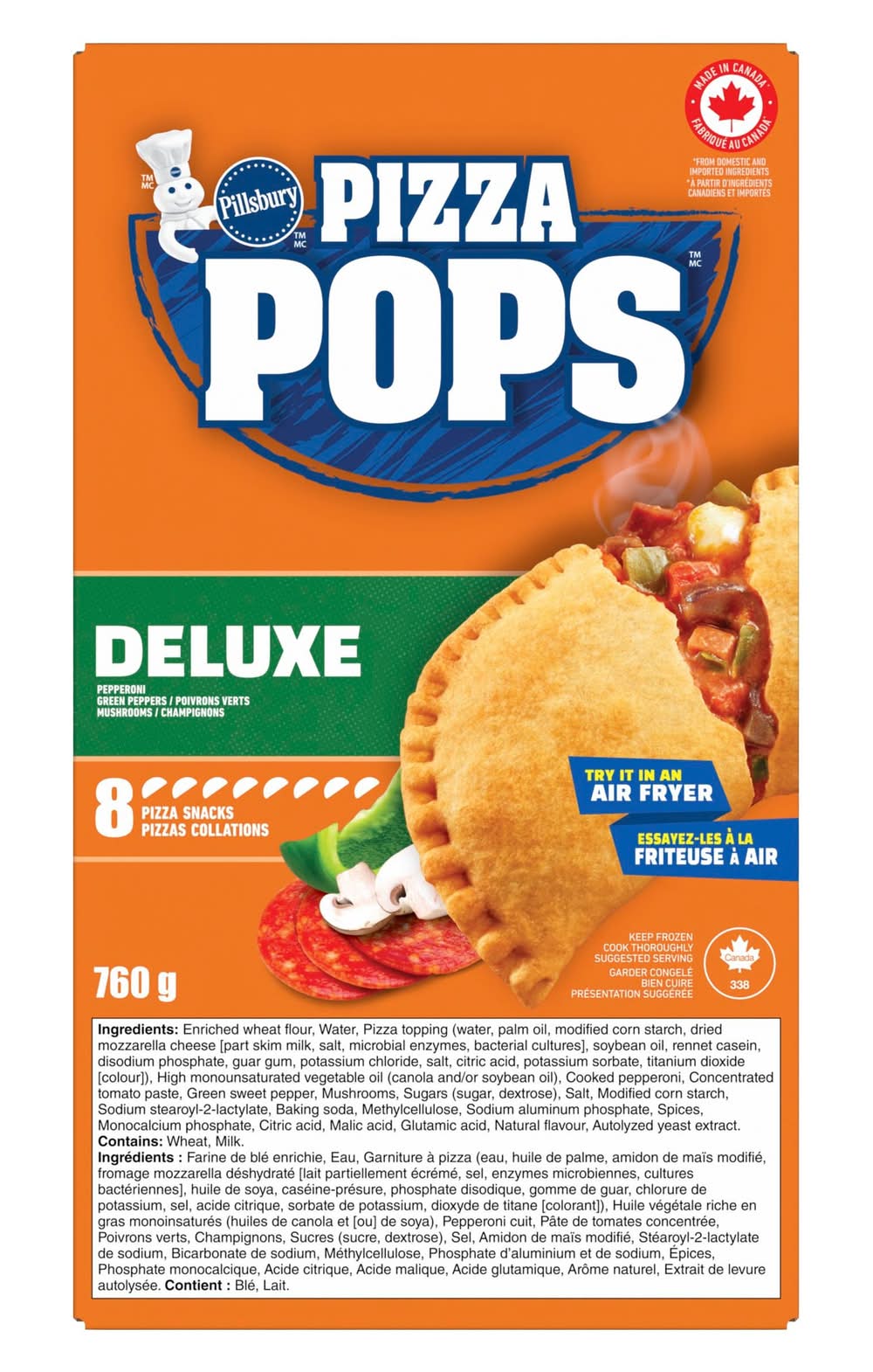 Pizza Pops Deluxe pizzas collations surgelées - deluxe frozen pizza ...