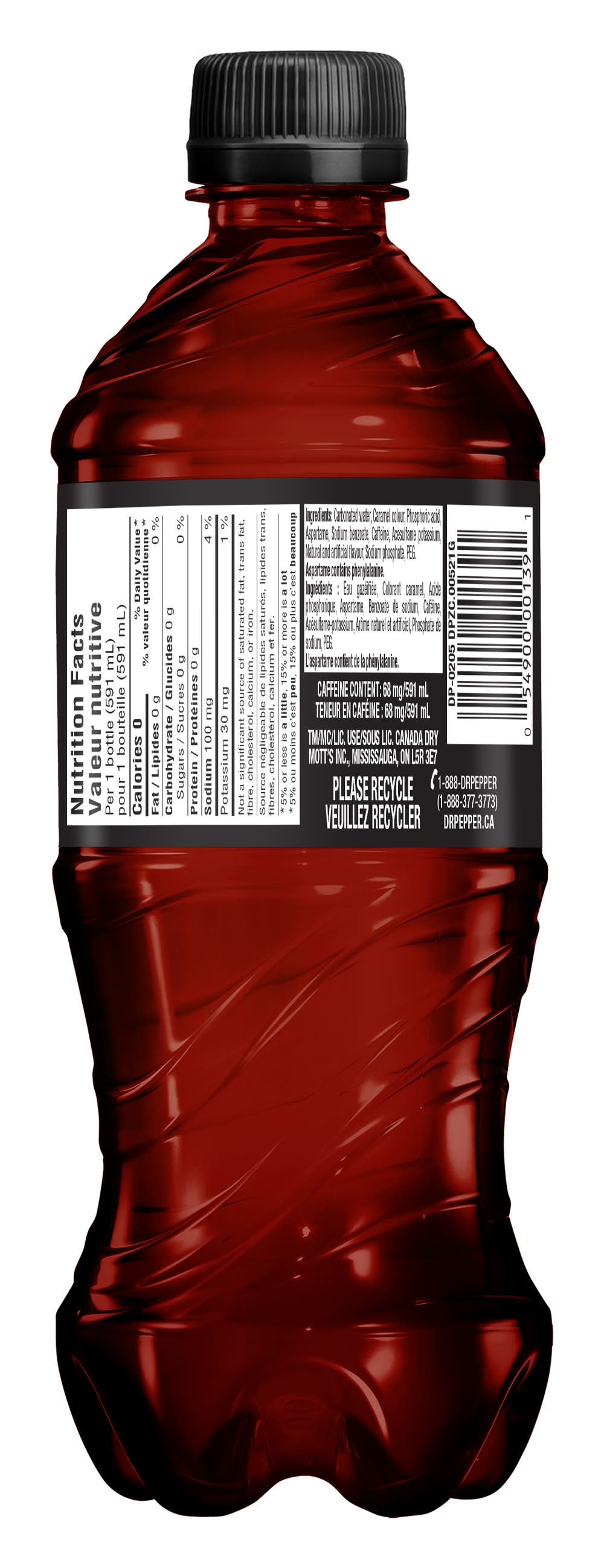 Dr Pepper Boisson gazeuse sans sucre - zero sugar soft drink Delivery ...