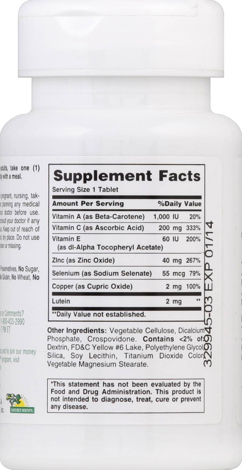 Nature's Bounty Eye-Vites Mineral Supplemants Delivery Near Me | Order ...