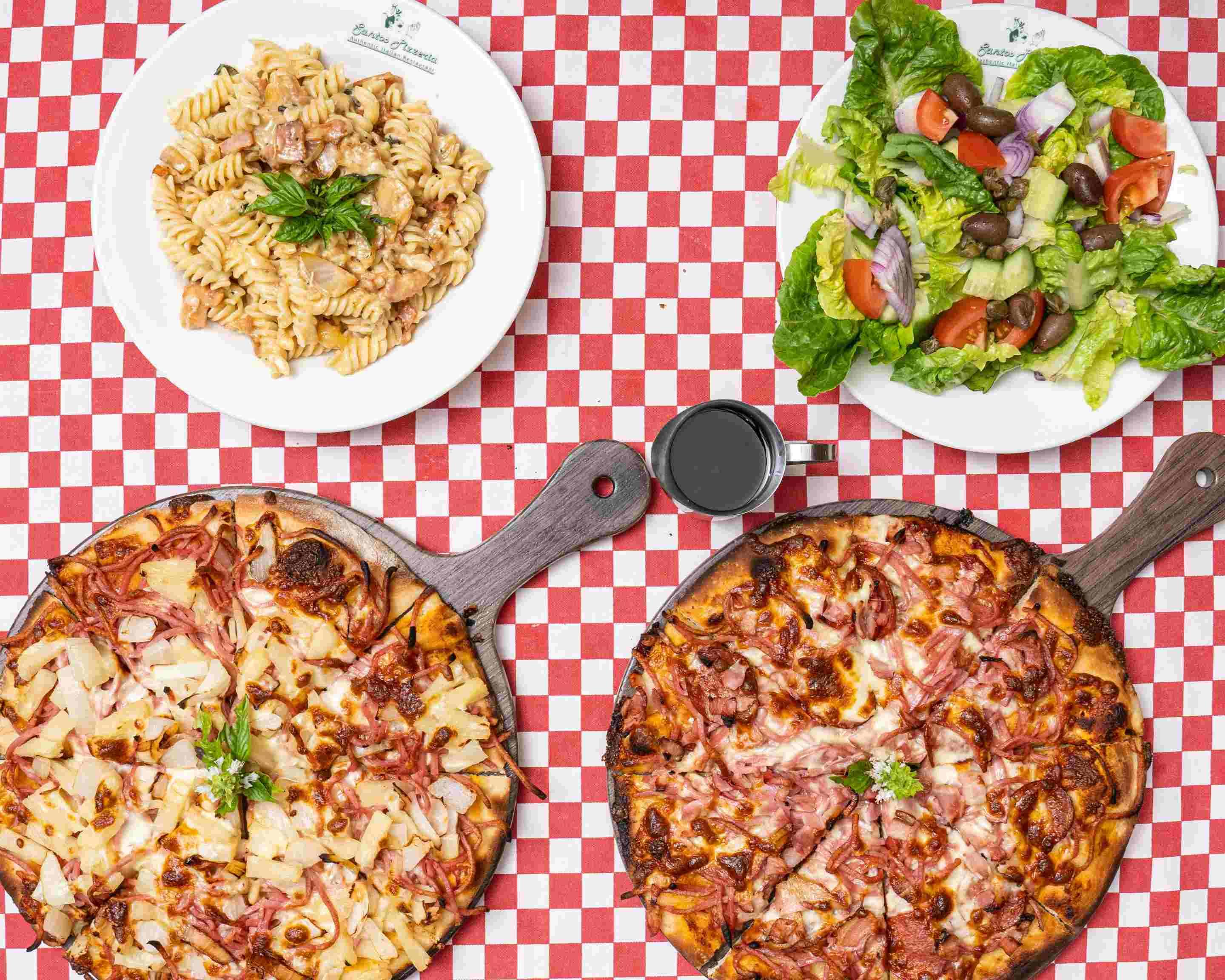 Santos Pizzeria Menu Takeaway in Brisbane | Delivery Menu & Prices ...