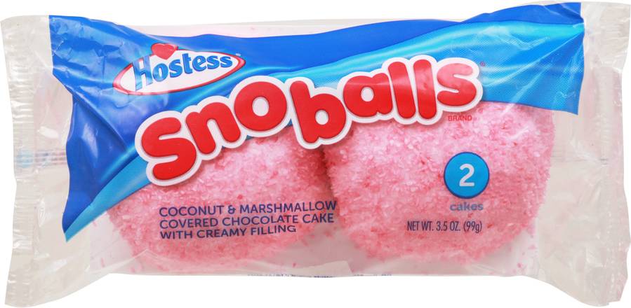 Hostess Snoballs Coconut & Marshmallow Covered Chocolate Cake (2 ct ...