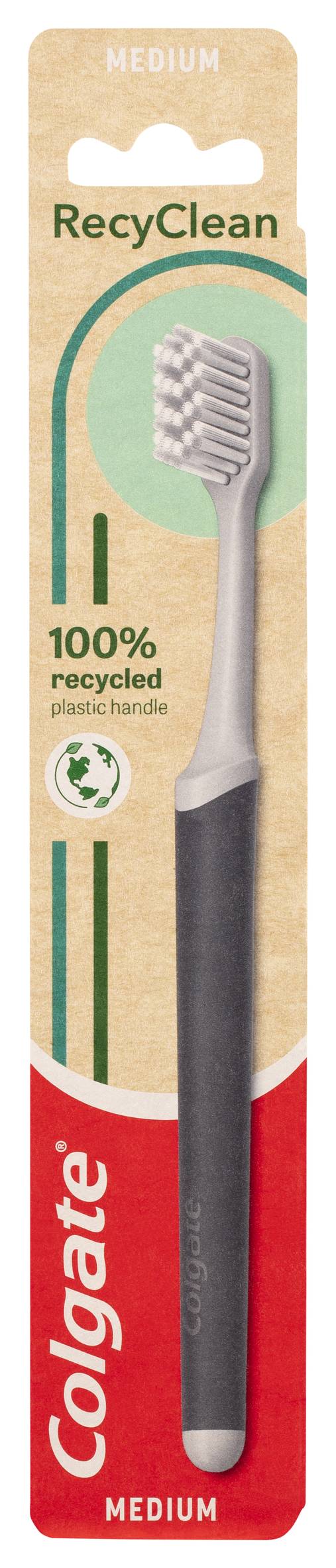 Colgate Recycleantoothbrush 100% Recycled Plastic Handle Medium ...