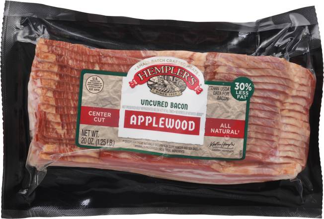 Hemplers Center Cut Applewood Uncured Bacon (20 oz) | Delivery Near You ...