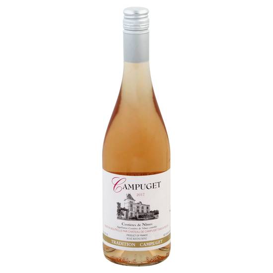 Château De Campuget Tradition Costières De Nîmes Rosé Wine 2017 (750 ml ...