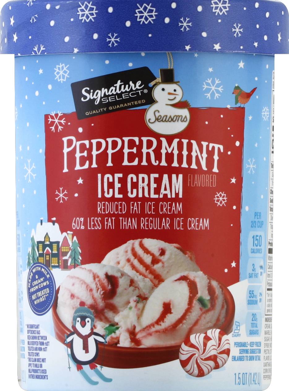 Signature Select Ice Cream, Peppermint (49.9 oz) | Delivery Near You ...