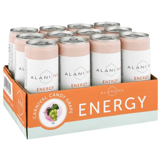 Alani Nu Energy Drink (12 pack, 12 fl oz) (grape-carnival candy ...