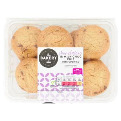 ASDA The Bakery Milk Choc Chip Mini Cookies Delivery Near Me | Order ...