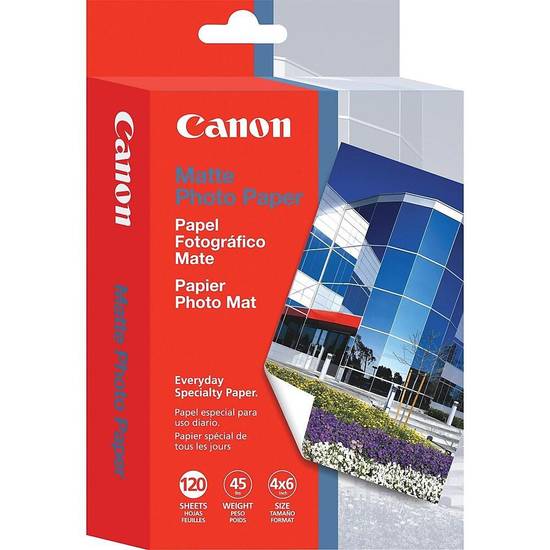 Papier photo mat, 4 x 6 po, 120 feuilles (120 feuilles) - canon matte ...