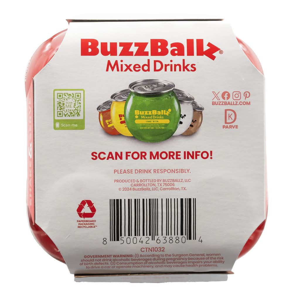 BuzzBallz Mixed Drinks Delivery Near Me | Order Online | Uber Eats