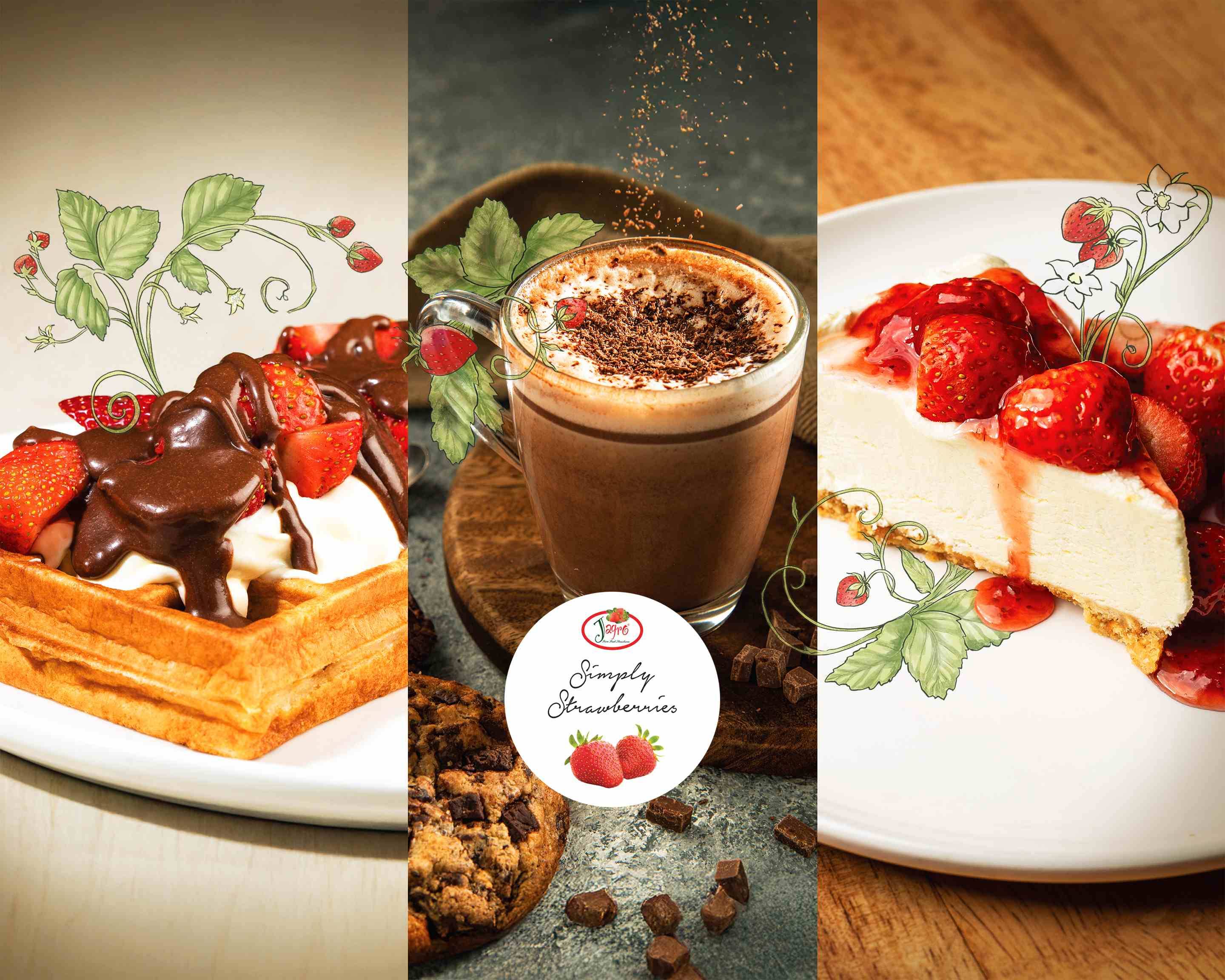 Order Simply Strawberries by Jagro - Cotton Collection Menu Delivery ...