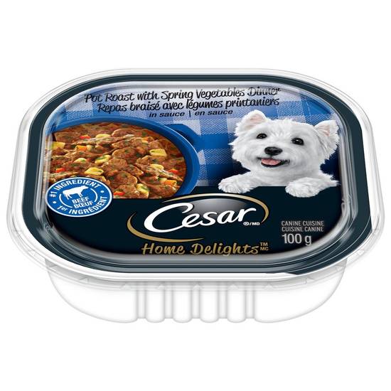 Cesar Pot Roast With Spring Vegetables Dog Food (100 g) | Delivery Near ...