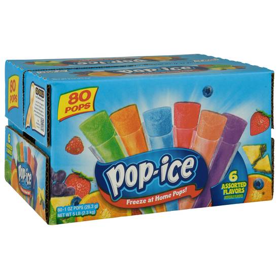 Pop-Ice 6 Assorted Flavors Pops (80 ct) | Delivery Near You | Uber Eats