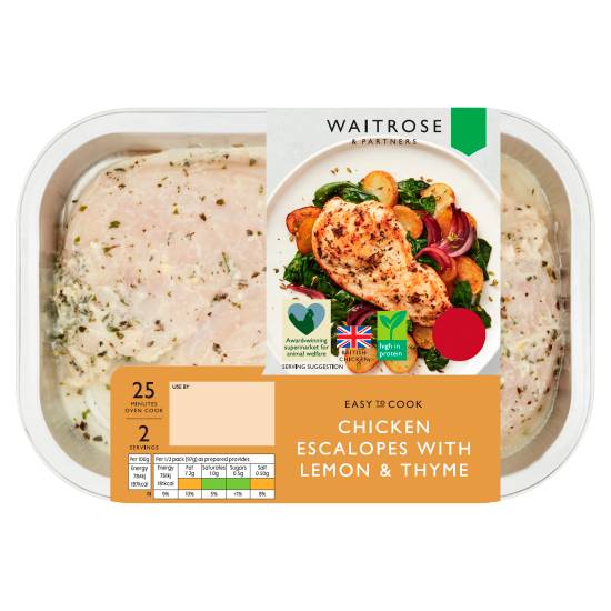 Waitrose & Partners Chicken Breast Escalopes Marinated With Lemon and ...