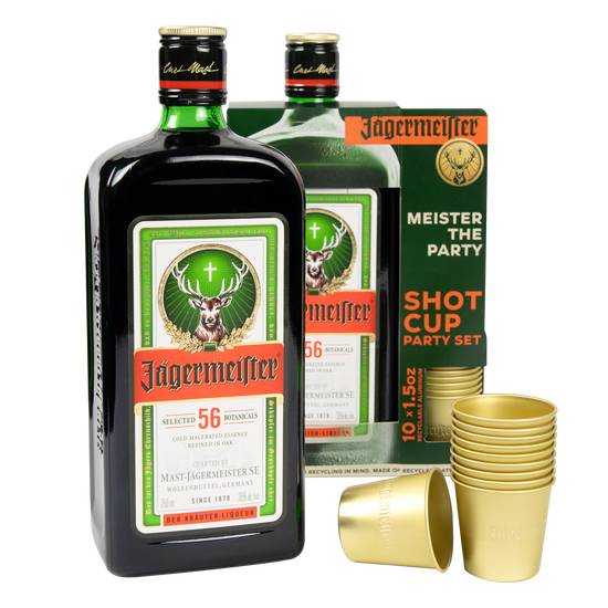 Jägermeister Liqueur Shot Cup Party Set (750 ml) | Delivery Near You ...
