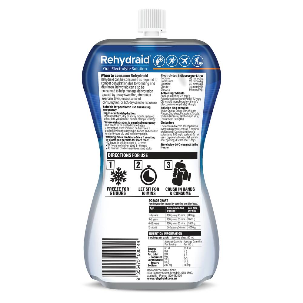 Rehydraid Oral Electrolyte Solution Slushy Delivery Near Me | Order ...