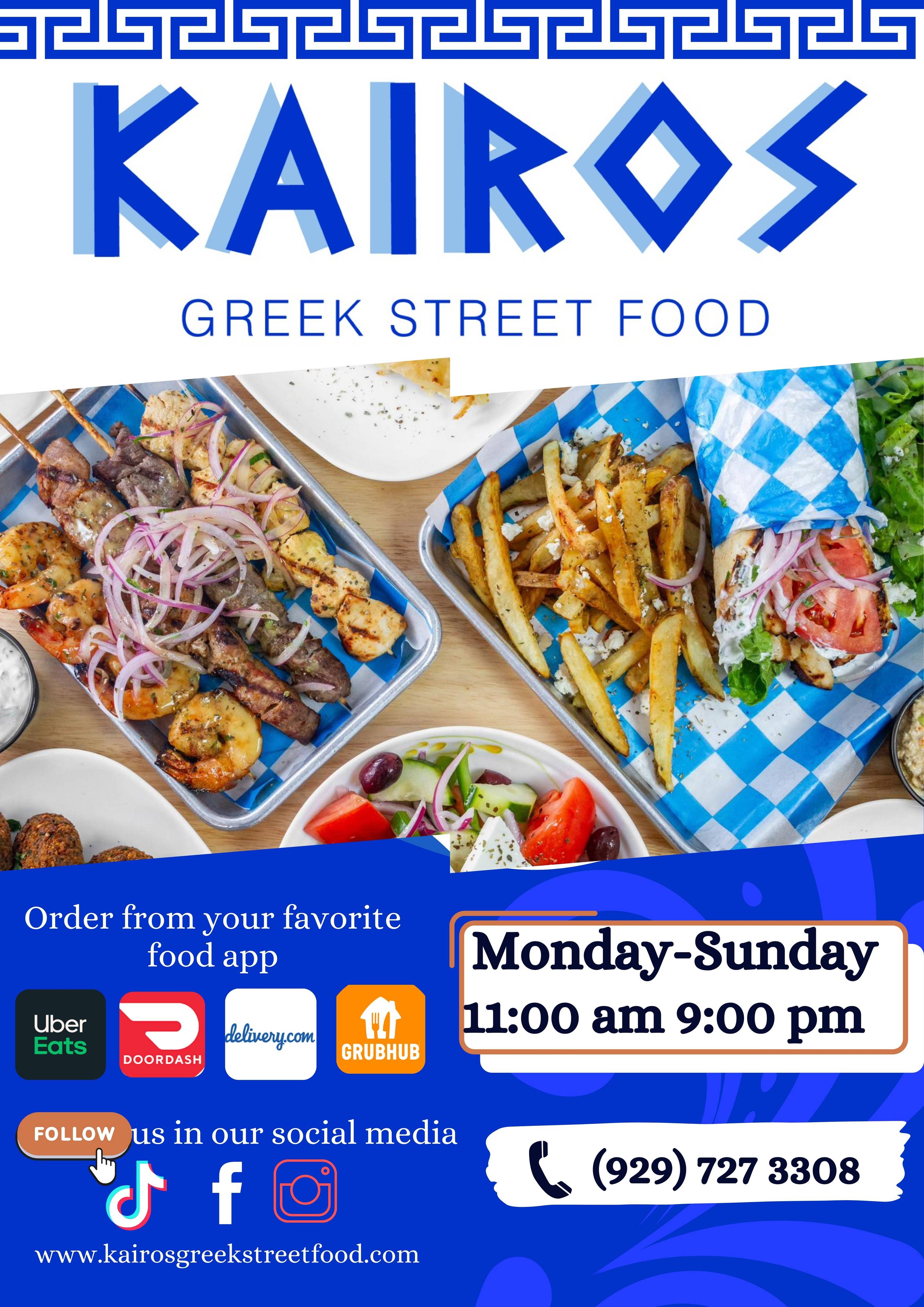 Order Kairos Greek Street Food Menu Delivery【Menu & Prices】| New York ...