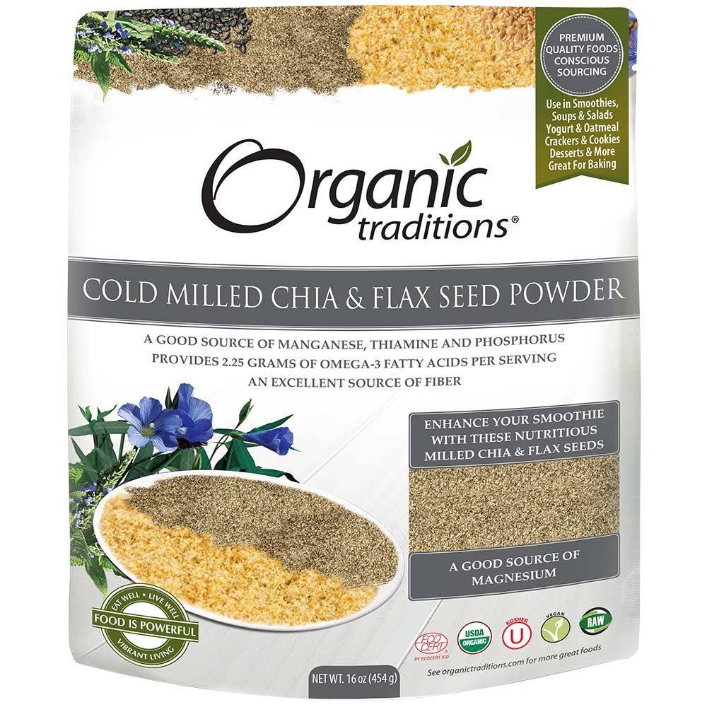Organic Traditions Cold Milled Chia & Flax Seed Powder Delivery Near Me ...