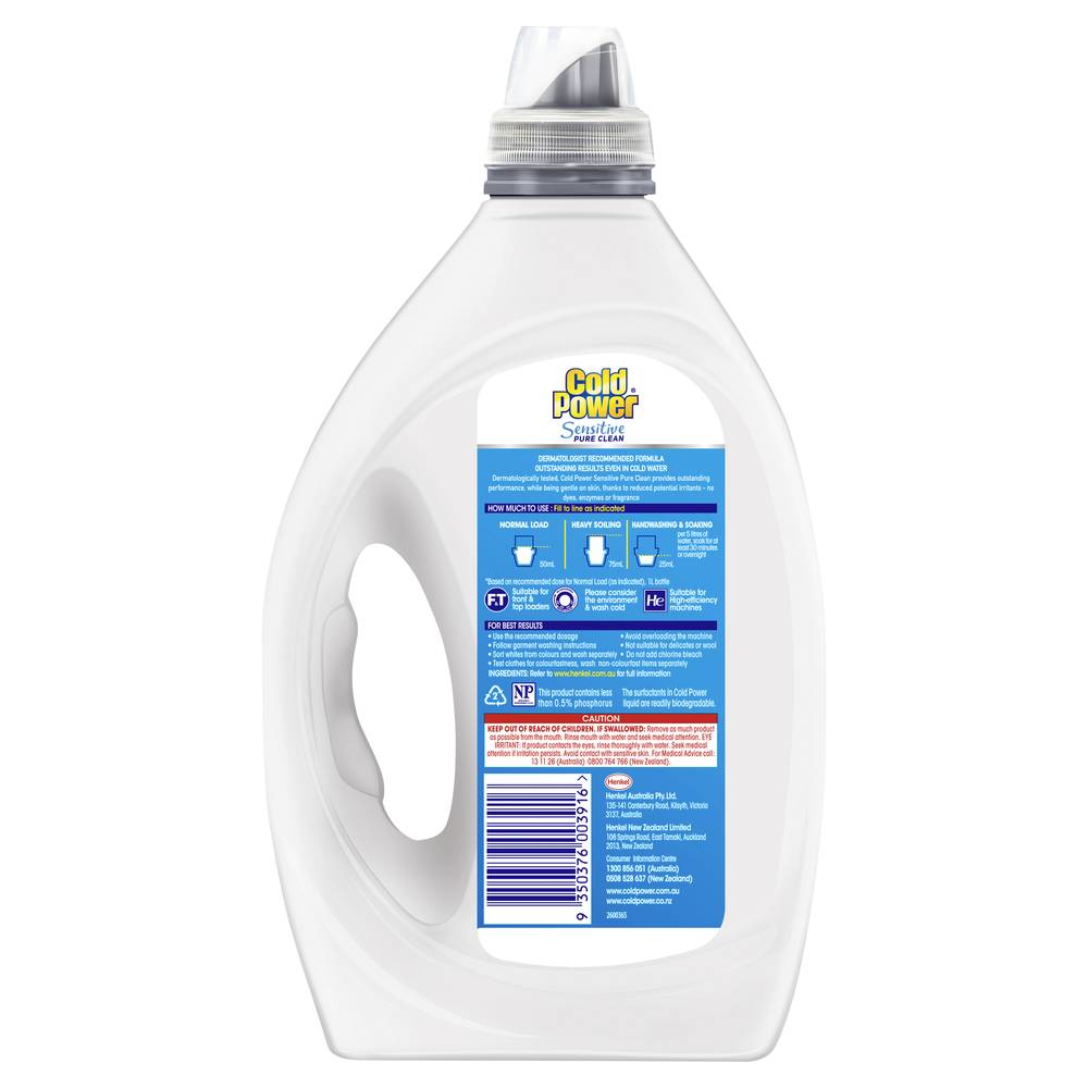 Cold Power Sensitive Pure Clean Laundry Liquid Delivery Near Me | Order ...