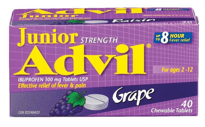 Advil comprimés à croquer advil junior - raisin " - jr strength ...