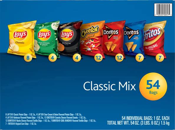 Frito-Lay Classic Mix Chips Variety pack (54 ct) | Delivery Near You ...