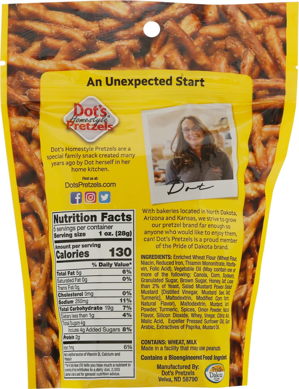 Dot's Homestyle Pretzels Honey Mustard Seasoned Pretzel Twists (5 oz ...