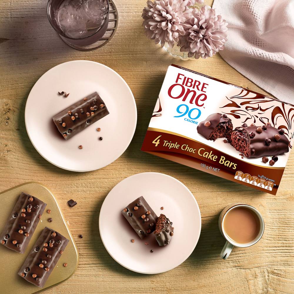 Fibre One Triple Chocolate Cake Bars Delivery Near Me | Order Online ...