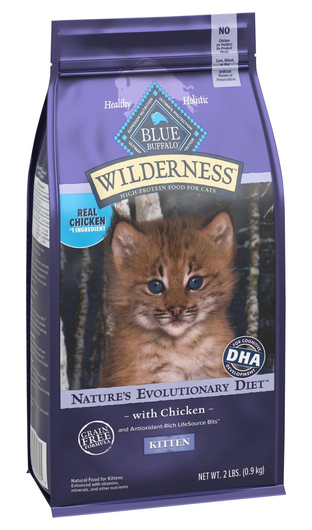 Blue Wilderness Nature's Evolutionary Diet Kitten Food, Chicken (2 lbs ...