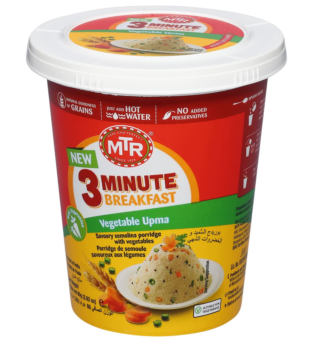 MTR Vegetable Upma in a Cup (2.8 oz) | Postmates