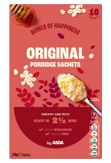 ASDA Original Porridge Oats Sachets Delivery Near Me | Order Online ...