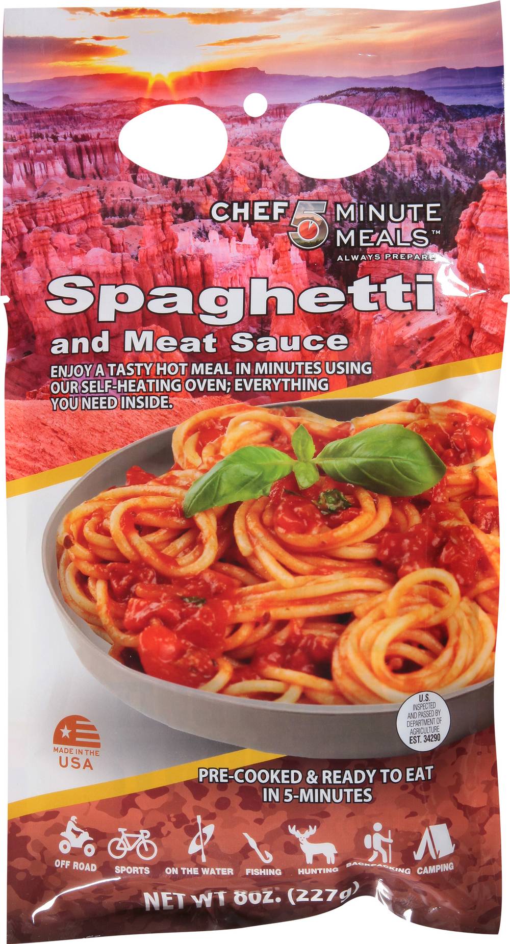 Chef 5 Minute Meals Spaghetti & Meat Sauce Backpack Meal Kit Delivery ...