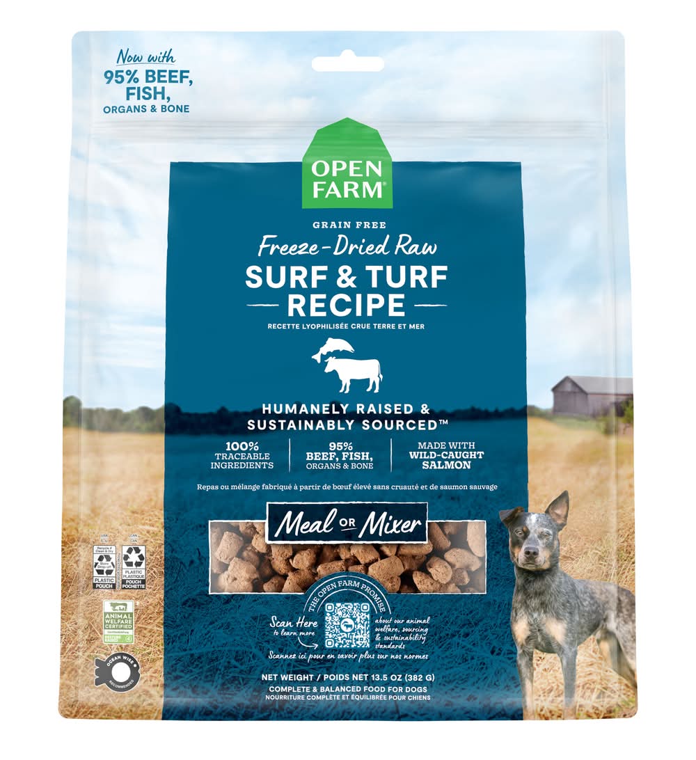 Open Farm Freeze-Dried Raw Surf & Turf Recipe Food For Dogs Delivery ...