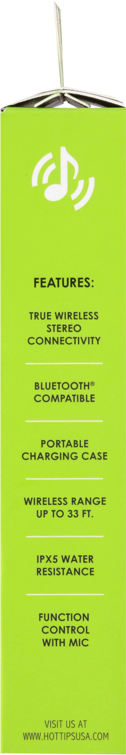 Hottips! True Wireless Stereo Sport Earbuds With Charging Case, Black ...