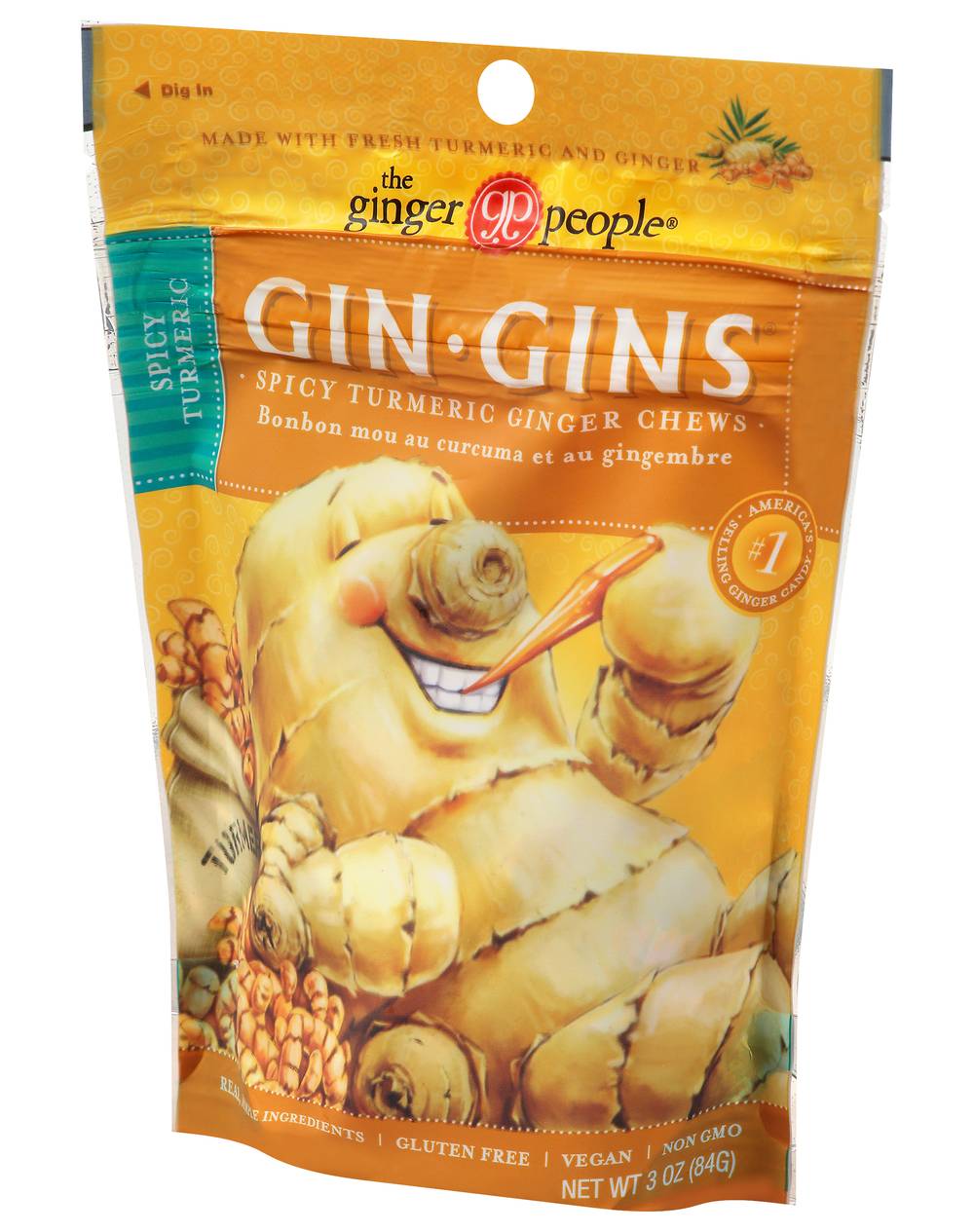 The Ginger People Gin Gins Double Strength Hard Ginger Candy (3 oz ...