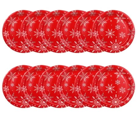 Holiday Time Christmas Snowflake Paper Plates Delivery Near Me | Order ...