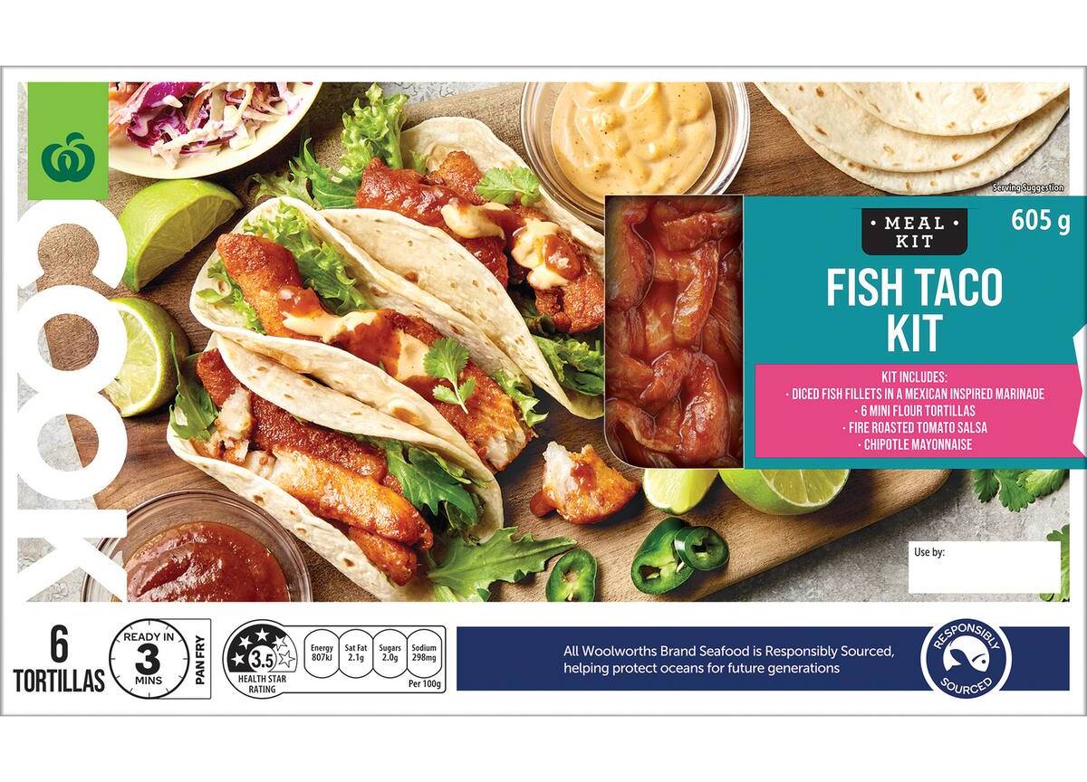 Woolworths Cook Fish Taco Meal Kit Delivery Near Me | Order Online ...