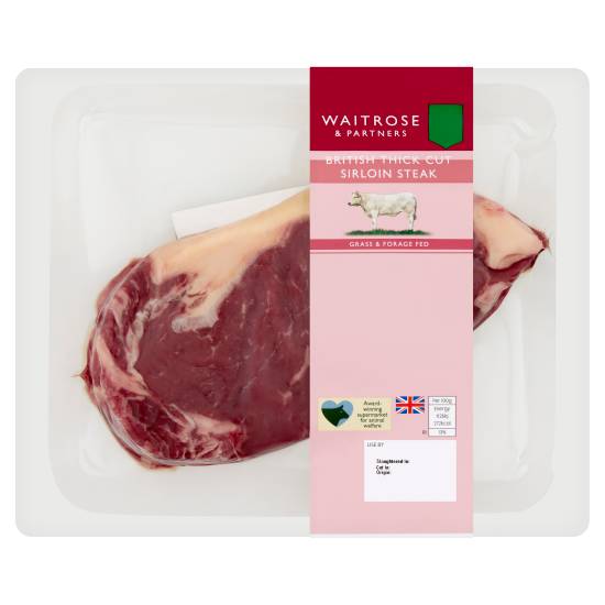 Waitrose & Partners British Thick Cut Sirloin Steak Delivery Near Me ...