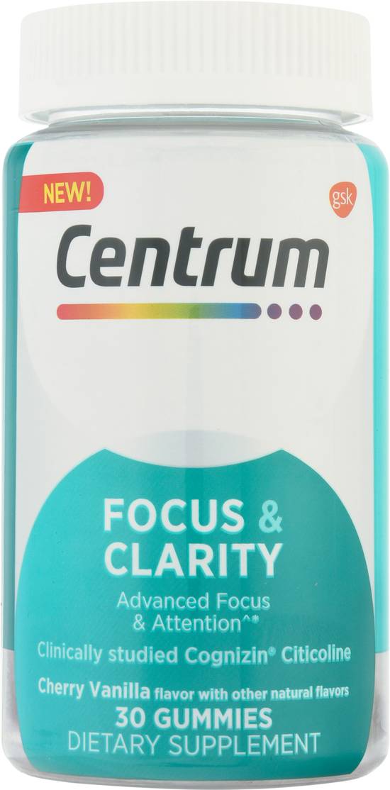 Centrum Cherry Vanilla Focus & Clarity Gummies (30 ct) | Delivery Near ...