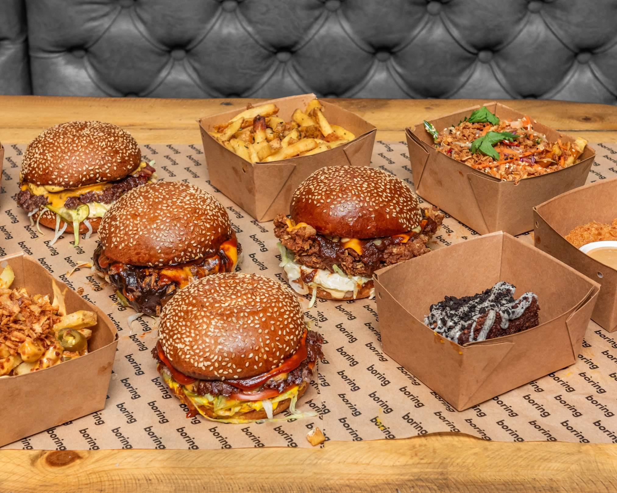 The Boring Burger Menu Deals & Prices - Guildford Delivery - Order with ...