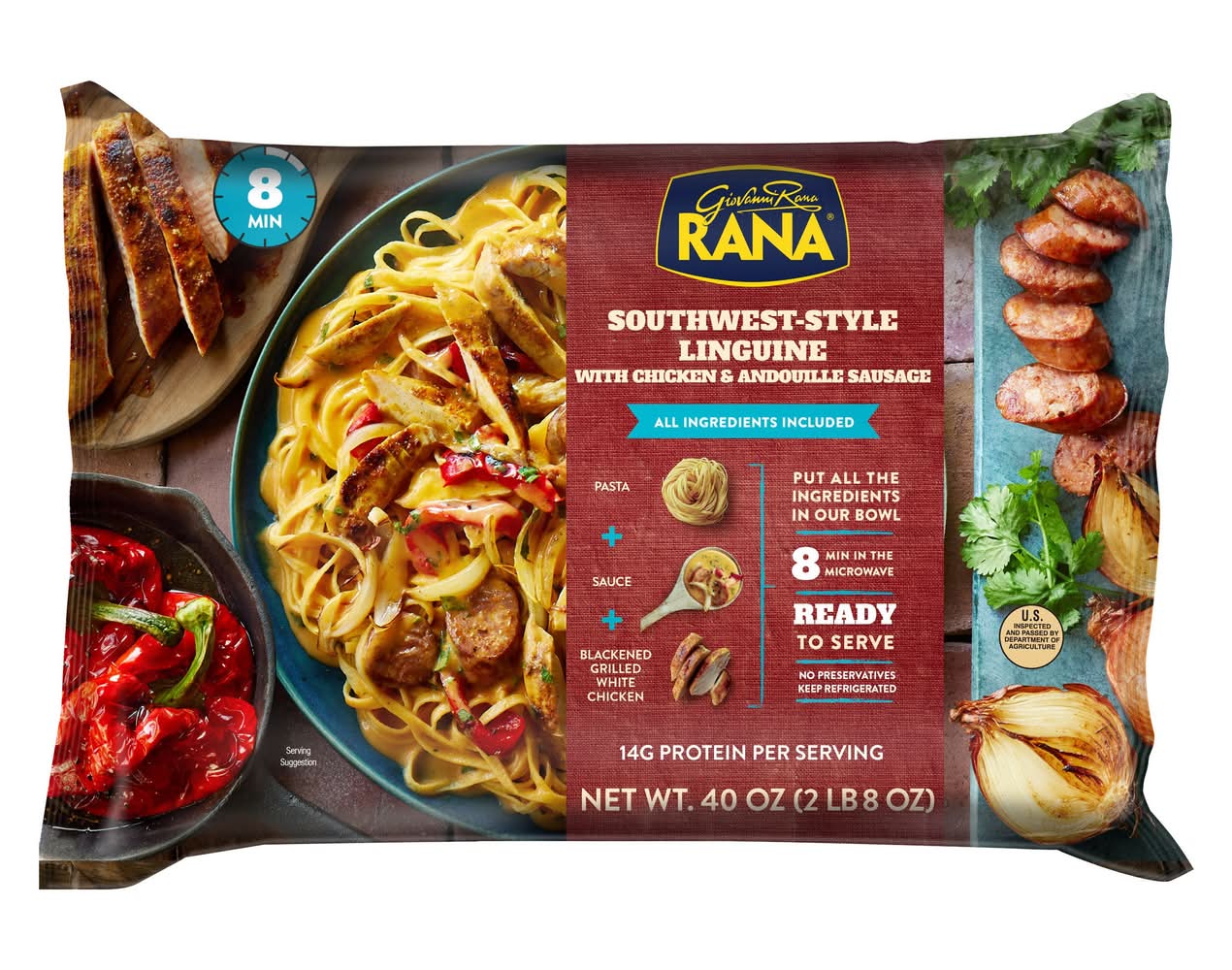Giovanni Rana Southwest Style Linguine With Chicken And Sausage