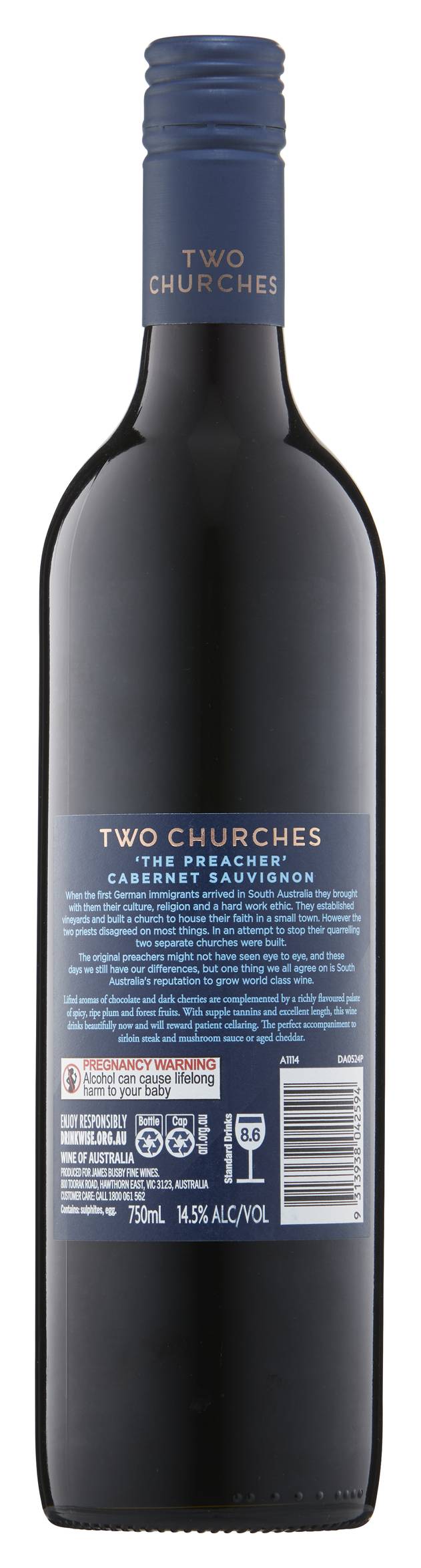 Two Churches The Preacher Cabernet Sauvignon Red Wine Delivery Near Me ...