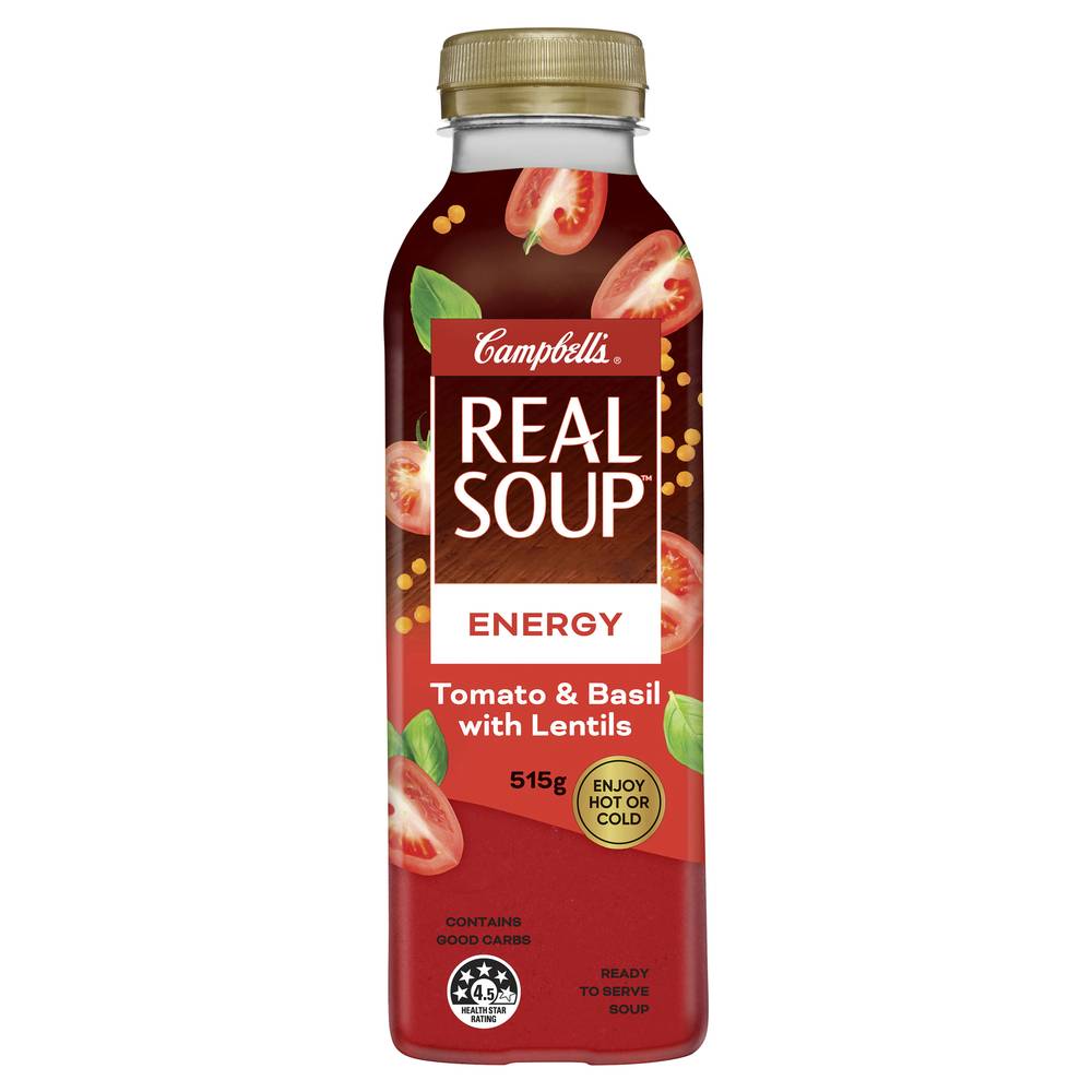 Campbell's Real Soup Energy Tomato & Basil With Lentils Delivery Near ...